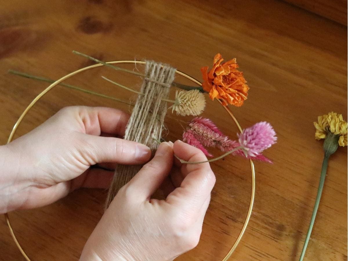 How To Make A Floral Spring Wreath With Dried Flowers - Heartwood Holler