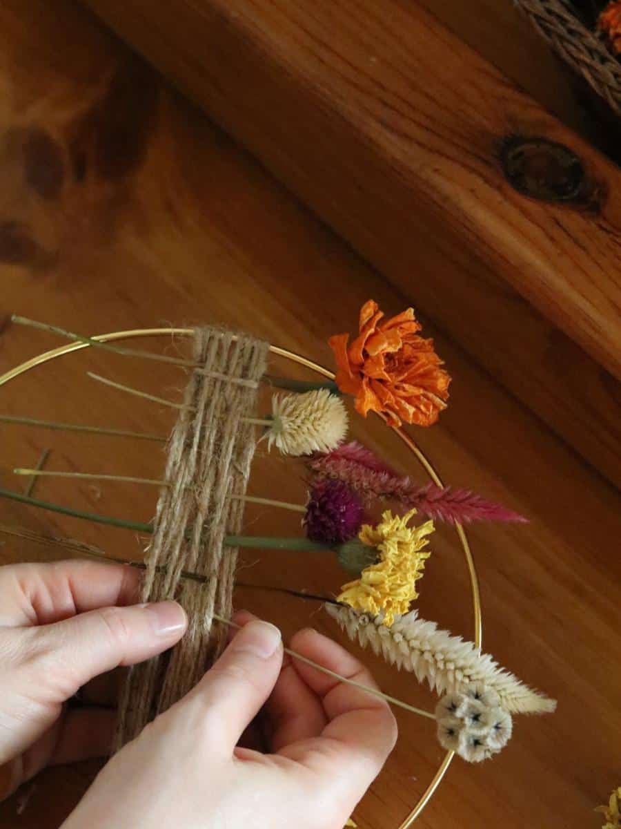 How To Make A Floral Spring Wreath With Dried Flowers - Heartwood Holler